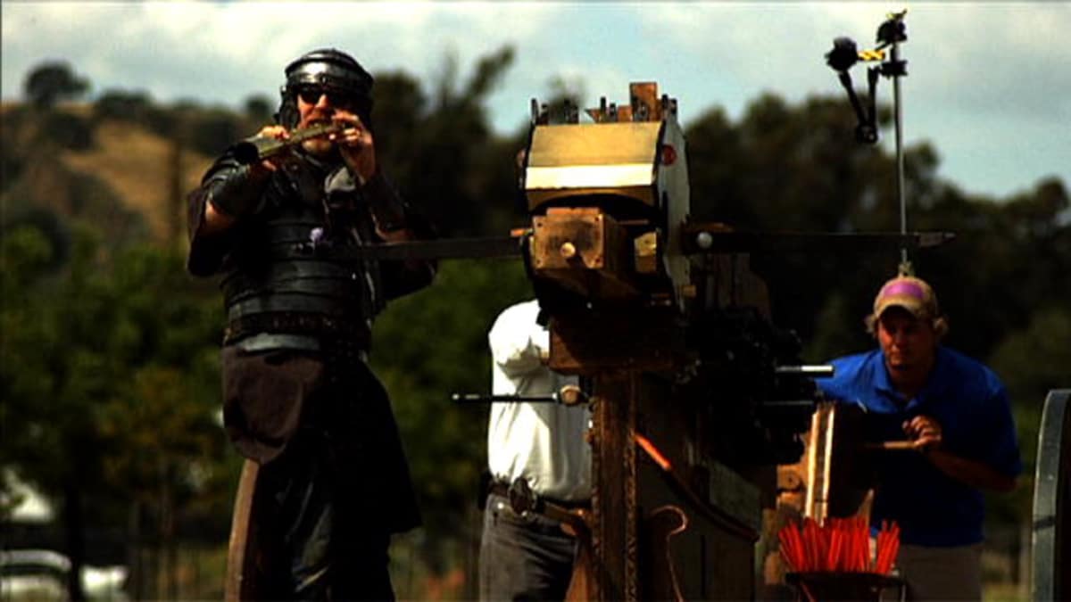 Arrow Machine Gun High Speed 3 - MythBusters | Discovery