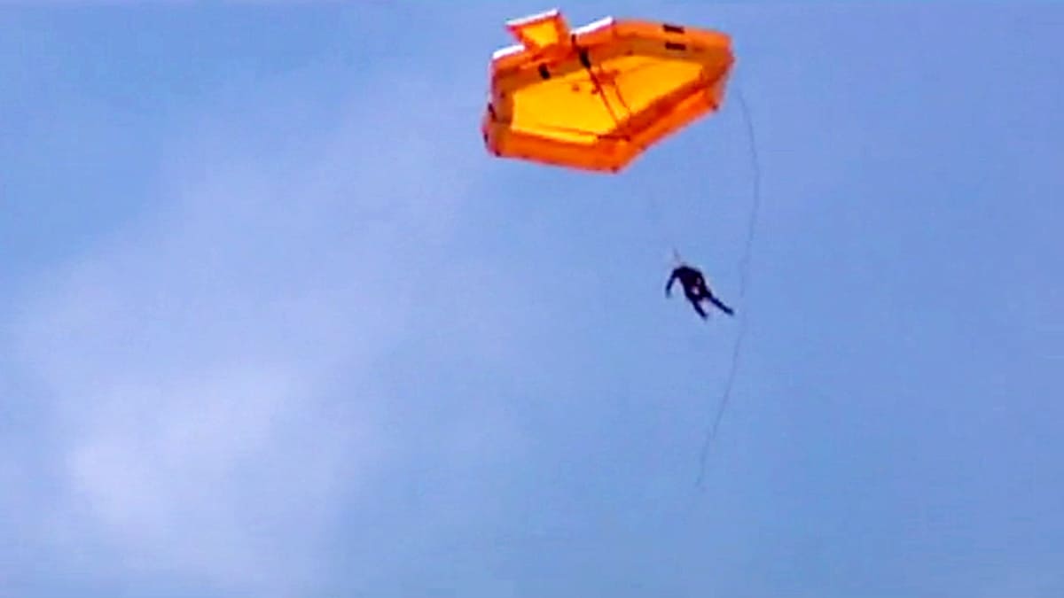 Escape Slide-Parachute | MythBusters